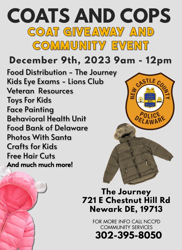 SAVE THE DATE – 2023 COAT DRIVE – New Castle County Police News