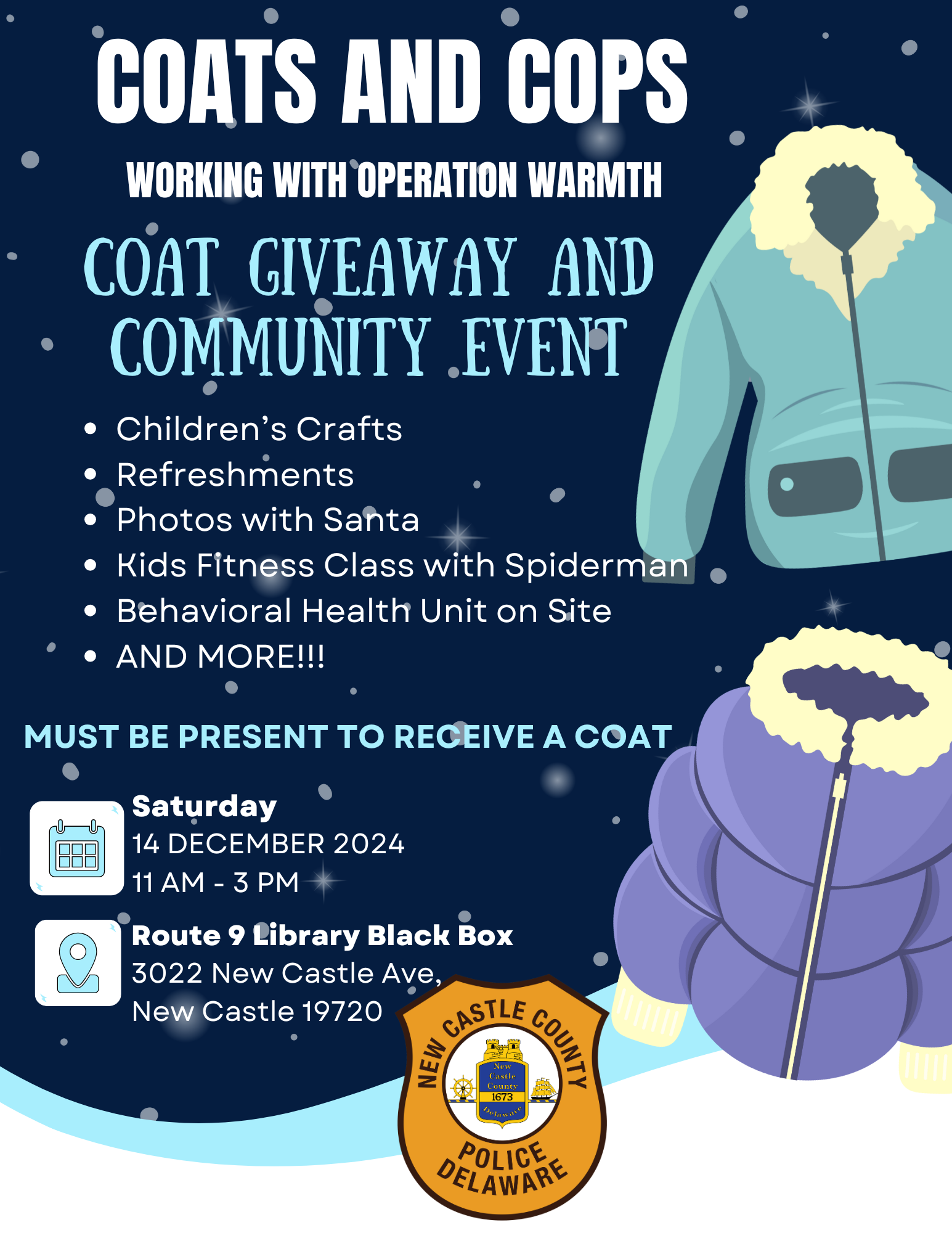 SAVE THE DATE – 2024 COATS & COPS! – New Castle County Police News